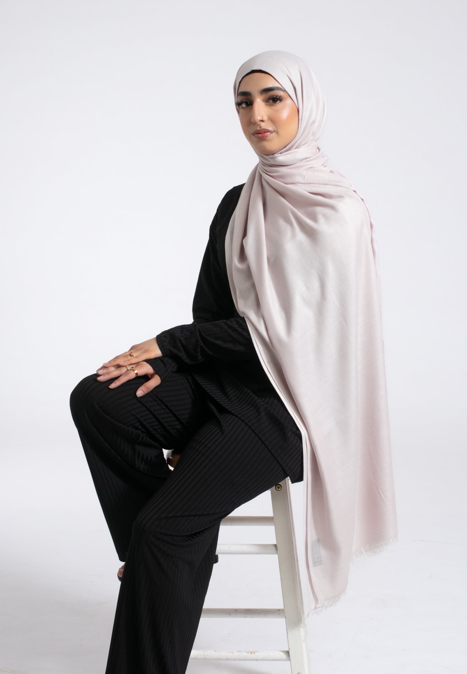 Shop White Modal Hijab - 100% Organic Modal | Hayah Al-Muslimah | Free ...
