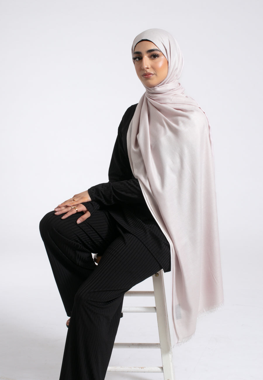 Shop White Modal Hijab - 100% Organic Modal | Hayah Al-Muslimah | Free UK & USA Delivery