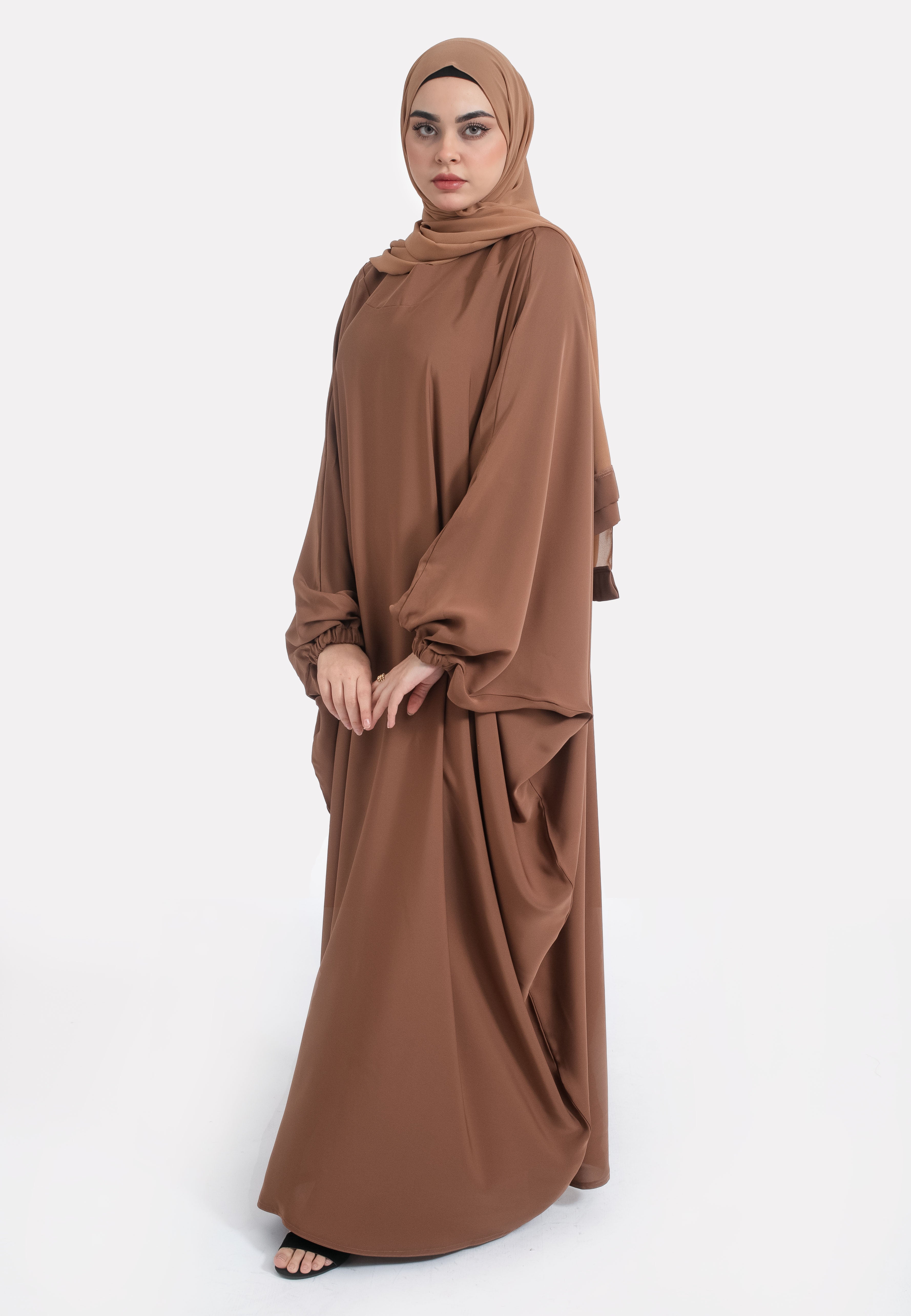 Toffee Farasha with Cuff Sleeves | Hayah Al-Muslimah