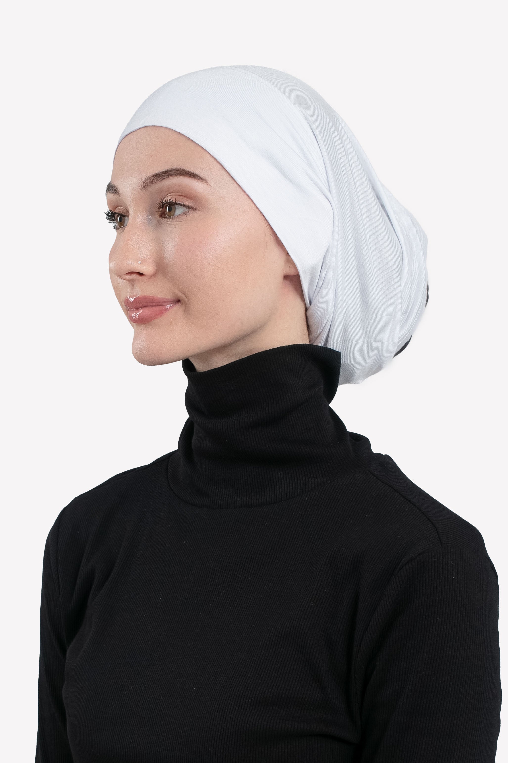 Tube Hijab Cap - White | All-Day Comfort | Hayah Al-Muslimah